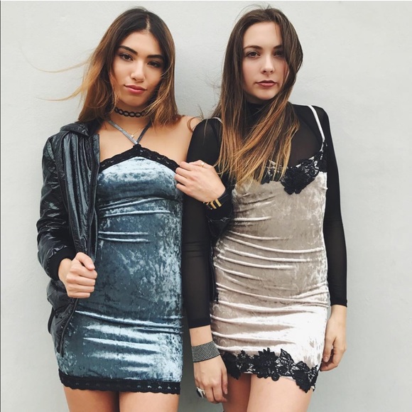 LF | Dresses | Nwt Lf Crushed Velvet Bodycon Dress | Poshmark
